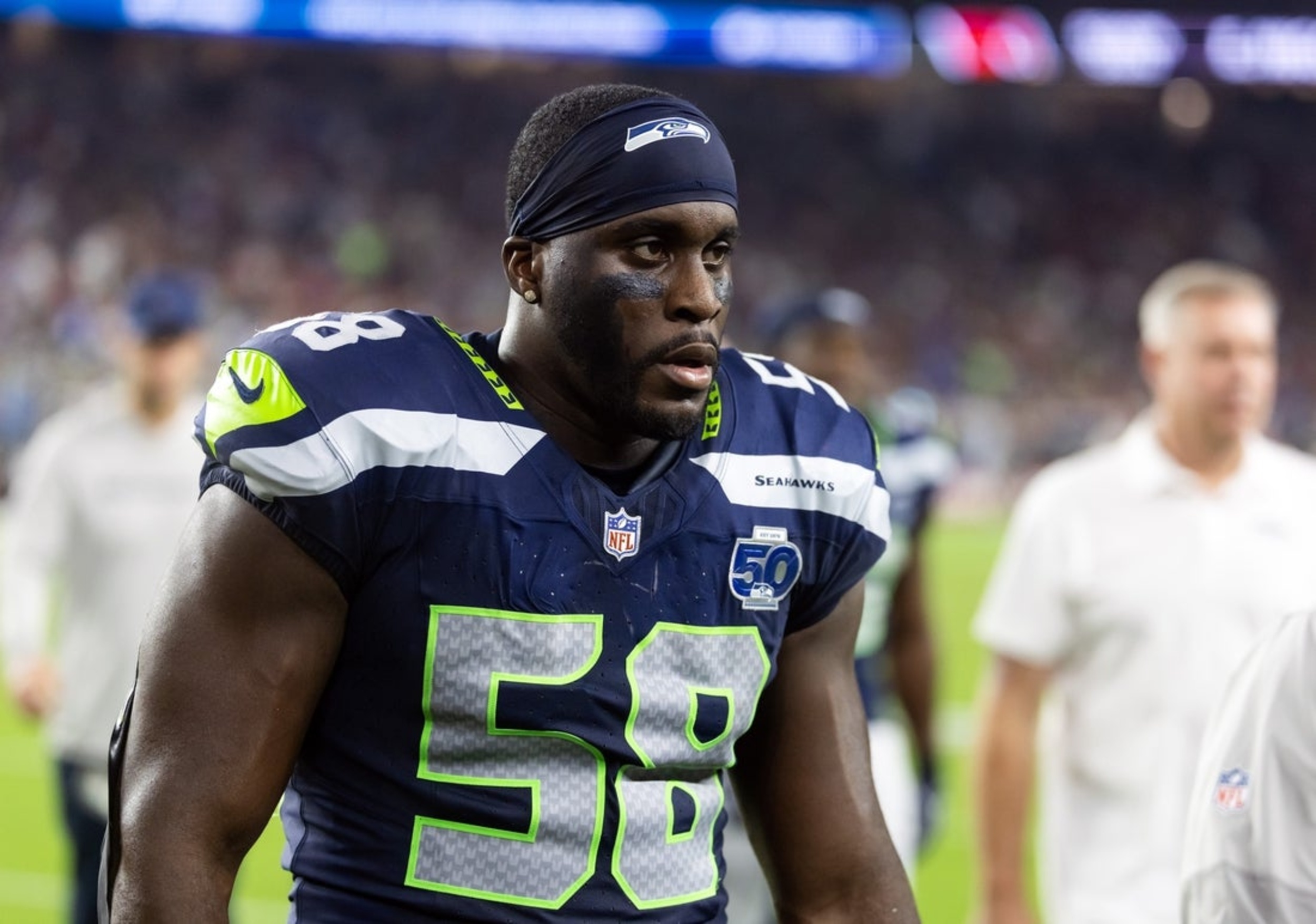 Seahawks LB Derick Hall suspended one game for leg stomp