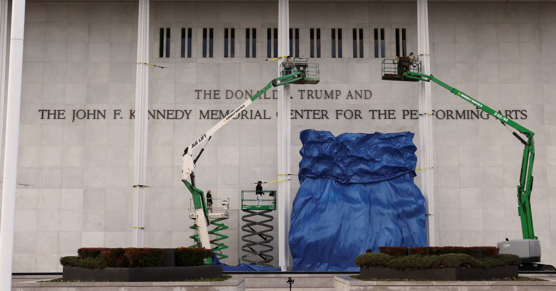 Trump's name added to Kennedy Center building a day after board votes ...