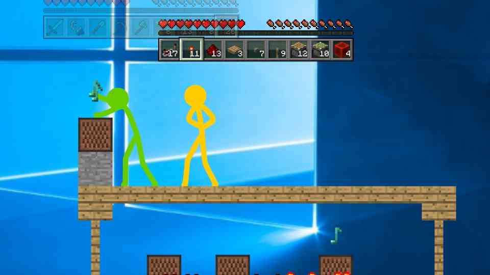 Note block redstone: Stick figures build the bass