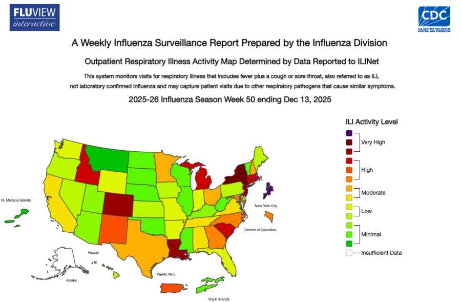 Map: Influenza hitting these states hardest as ‘super flu’ continues to ...