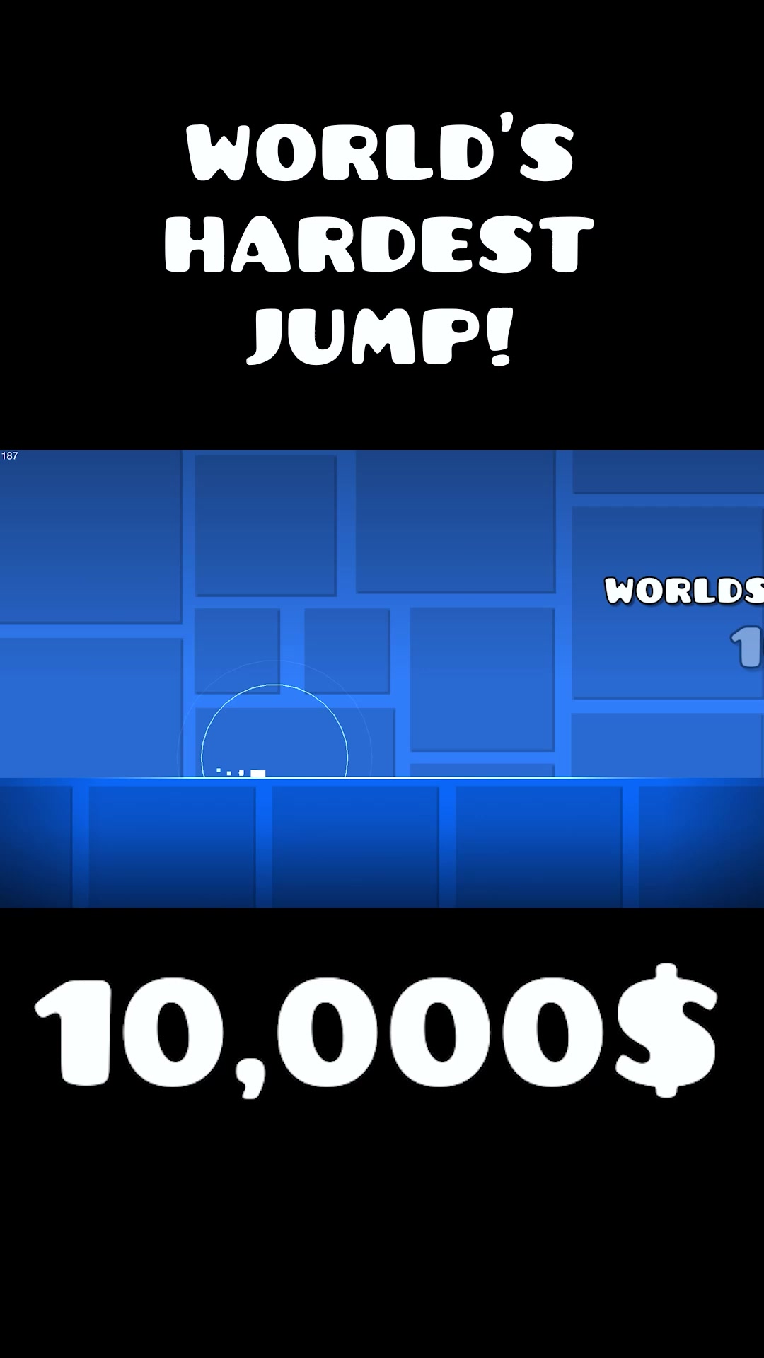 $10,000 for world's hardest jump! - Geometry Dash #shorts
