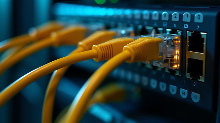 What does it mean when an ethernet cable is blue?