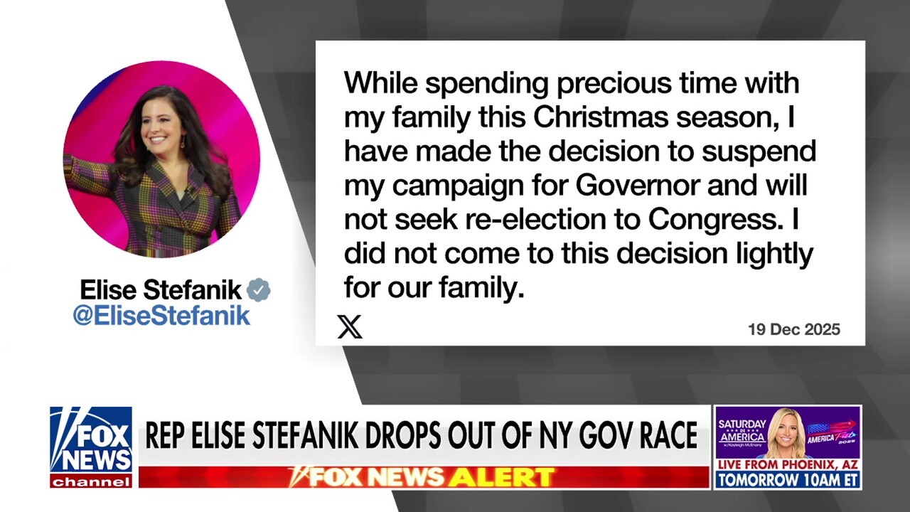 Elise Stefanik drops out of NY governor's race, won't seek re-election ...