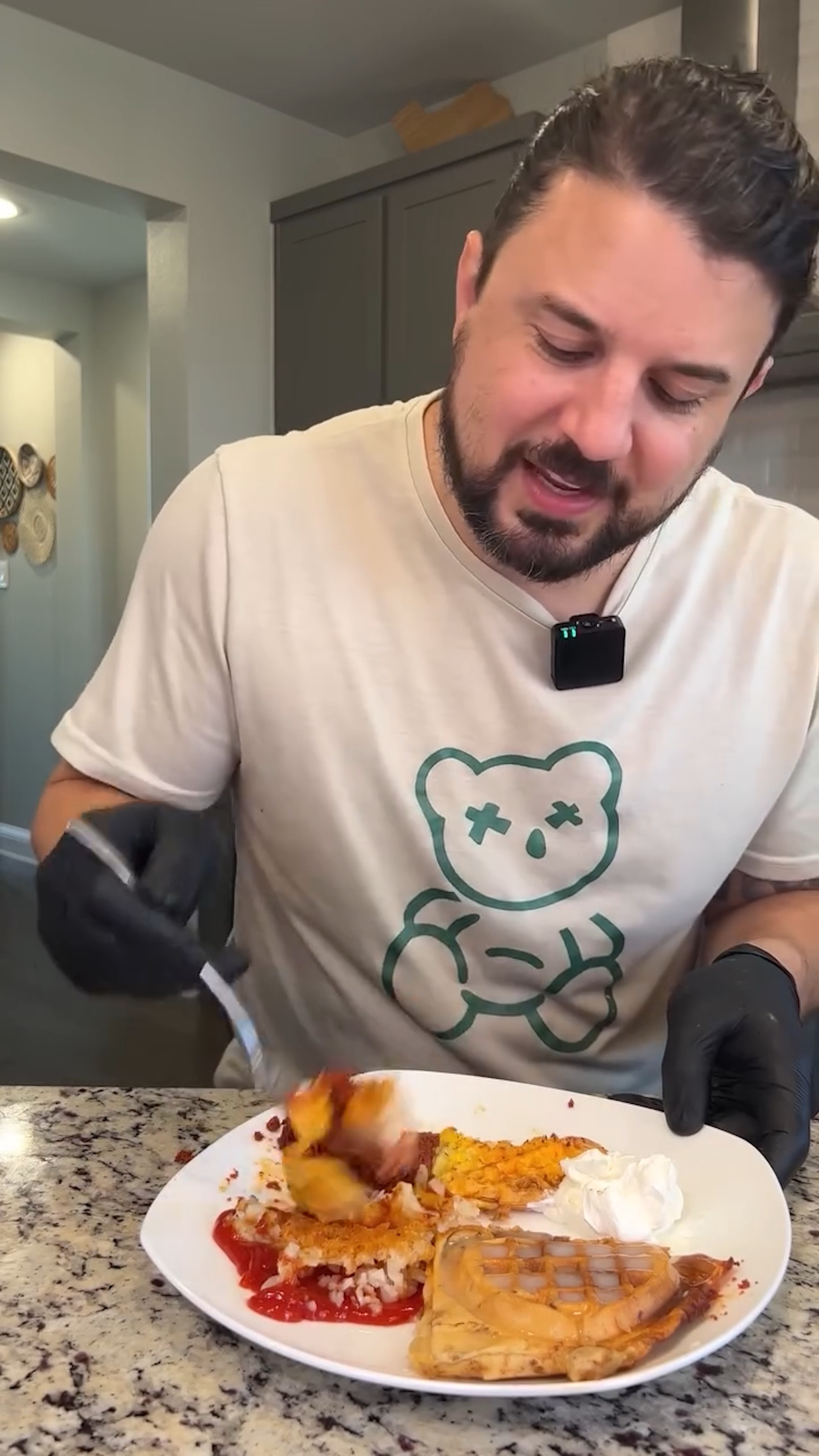 Southwest waffle iron breakfast