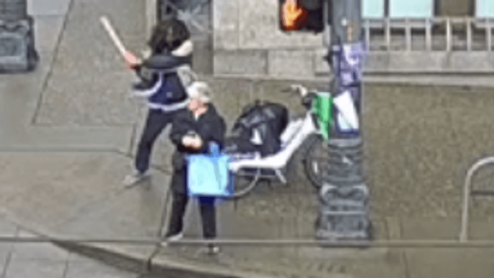 Video shows random attack on 75-year-old woman in downtown Seattle