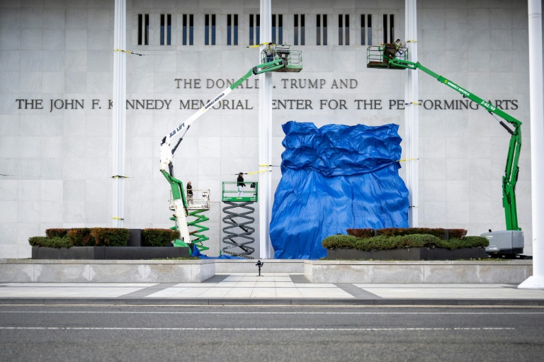 Trump's name added to Kennedy Center facade, a day after change