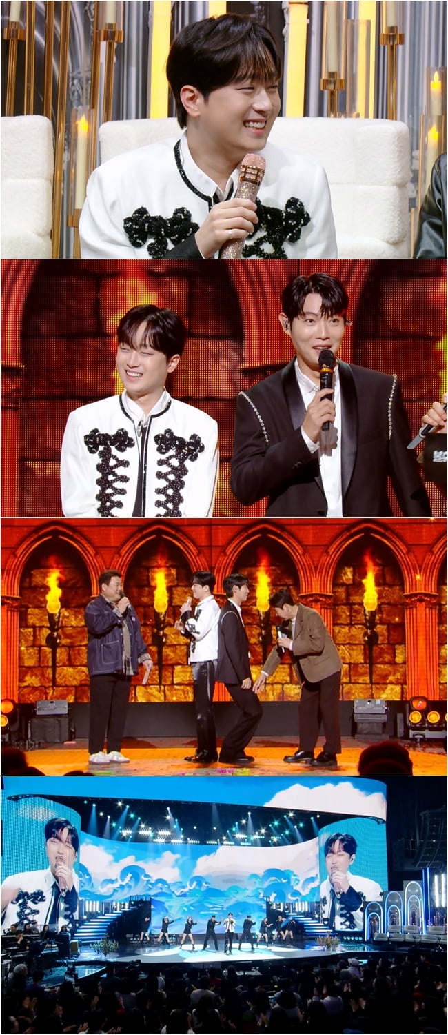 176cm 이찬원, 186cm 손태진과 기싸움 터져…매너 다리에도 "자존심 상해" ('불후')