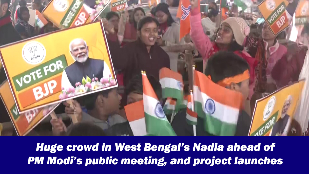Huge crowd in West Bengal’s Nadia ahead of PM Modi’s public meeting and ...