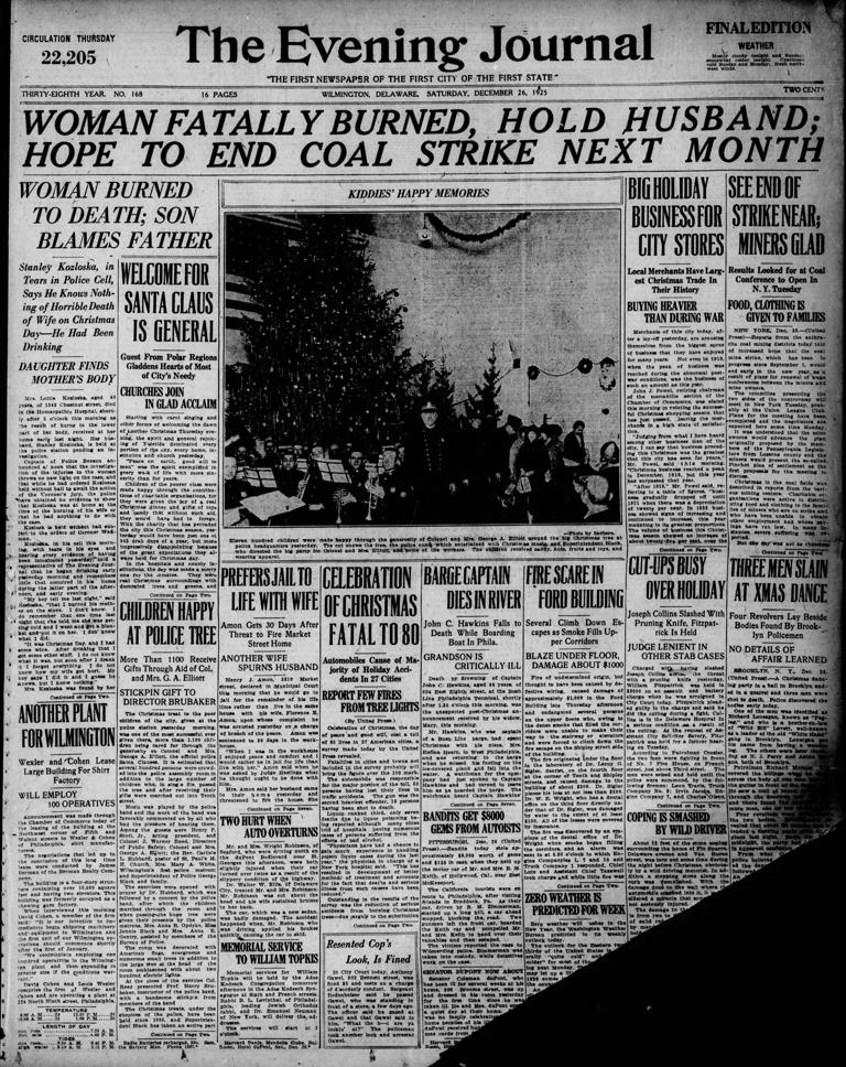 History in News Journal Dec. 21-27 with 1925 holiday shopping report