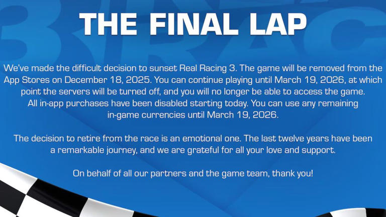 Real Racing 3 hilang dari Play Store? EA umumkan tutup server Maret ...