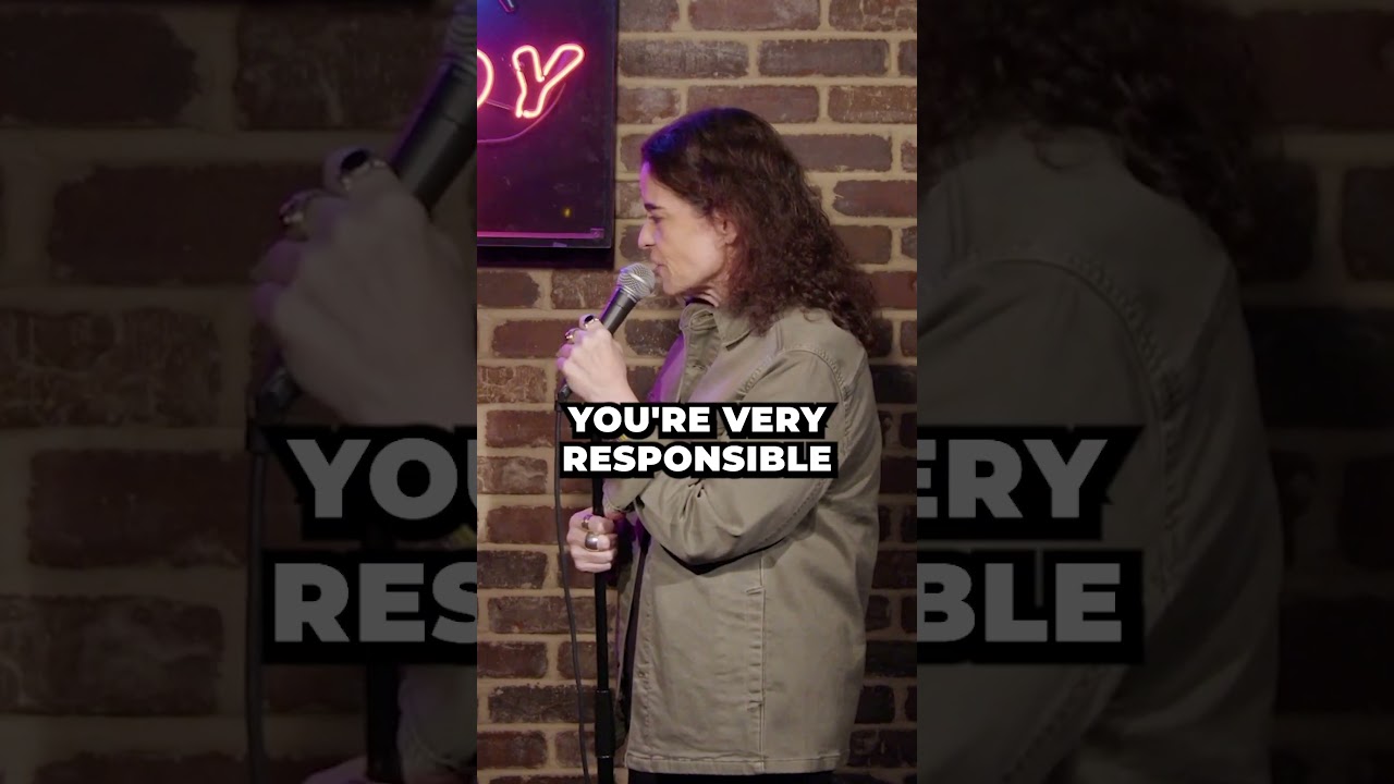 Watch a comedian roast an audience member for his strange behavior