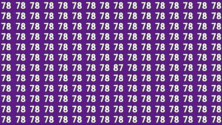 Only 1% with high visual perception skills can find 87 among 78s in 7 ...