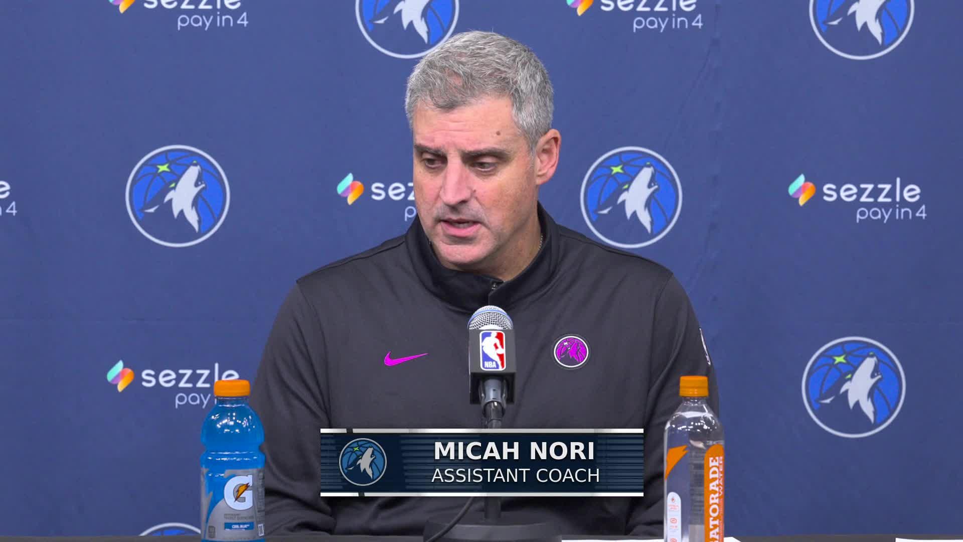 Timberwolves 112, Thunder 107: Micah Nori postgame media availability