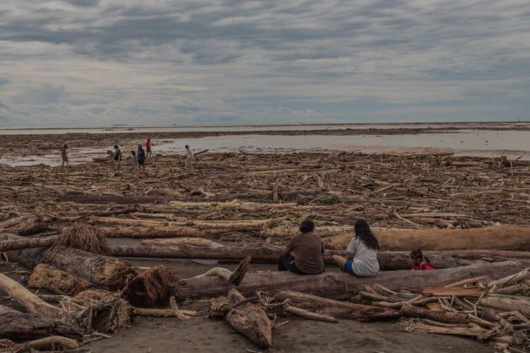 A flood of logs post-Cyclone Senyar leaves Padang fishers out of work