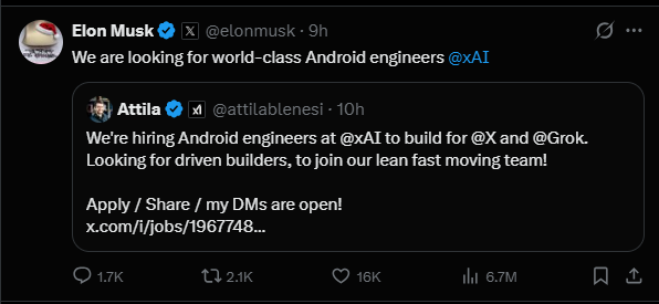 Elon Musk wants Android engineers, here is what you need to get hired