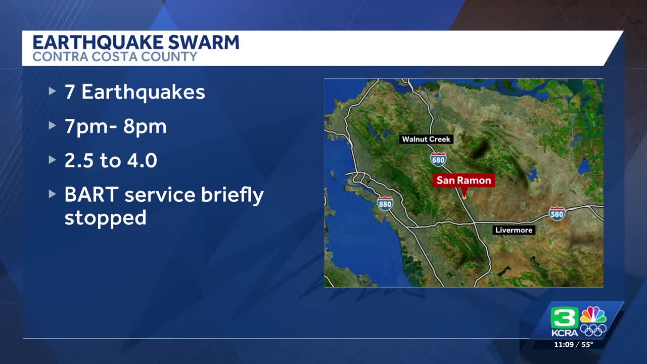 Cluster of small earthquakes rattles East Bay, USGS data shows