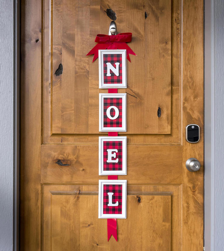 Easy Christmas door decor for a festive home