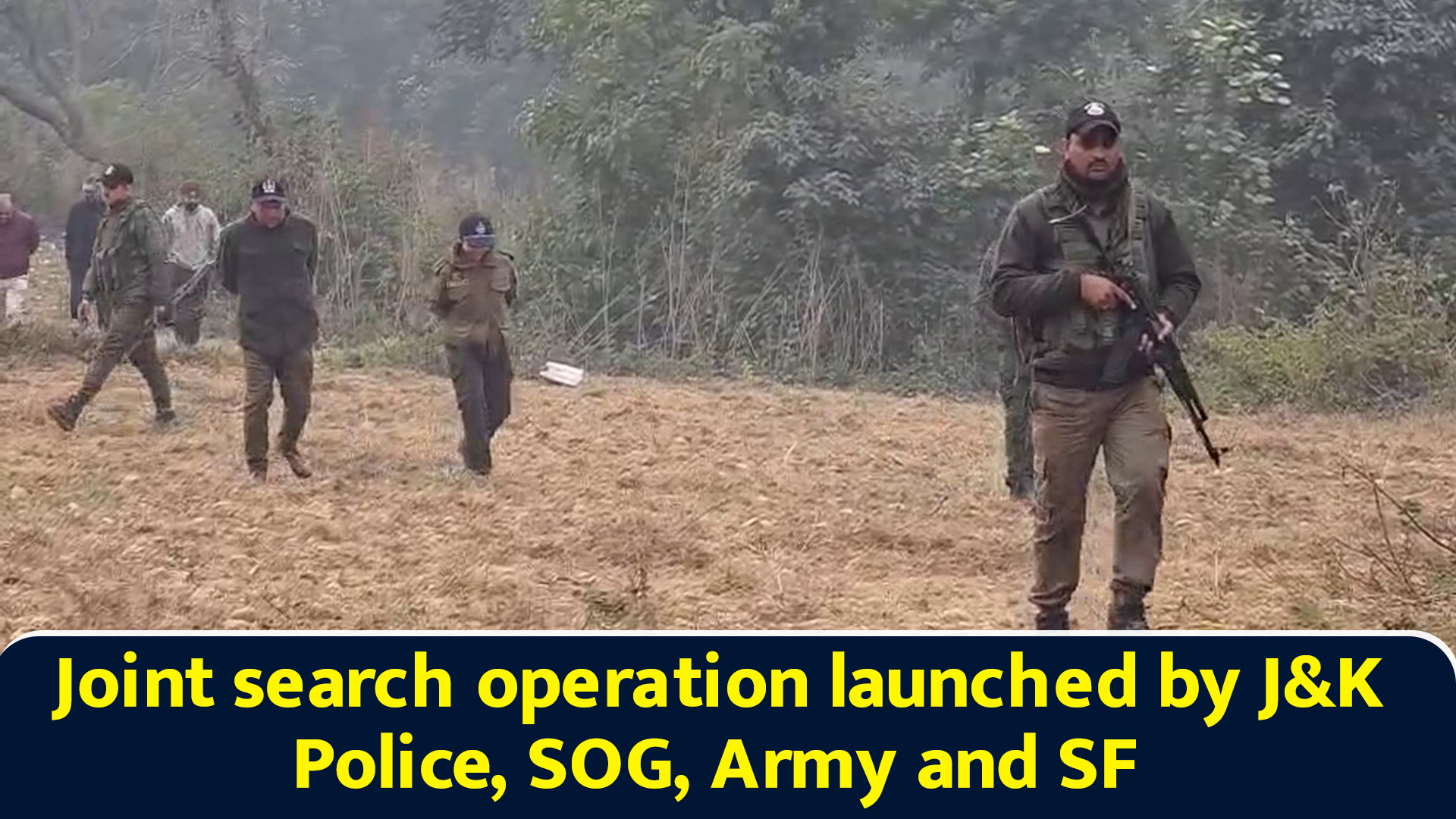 Joint search operation launched by J&K Police, SOG, Army and SF