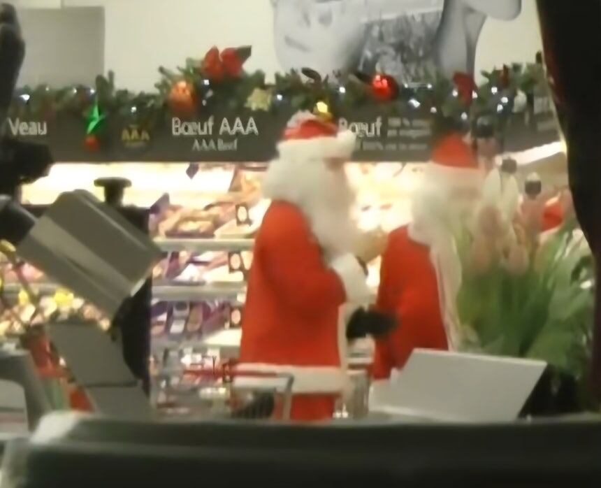 Santa-clad activists steal groceries for vulnerable groups