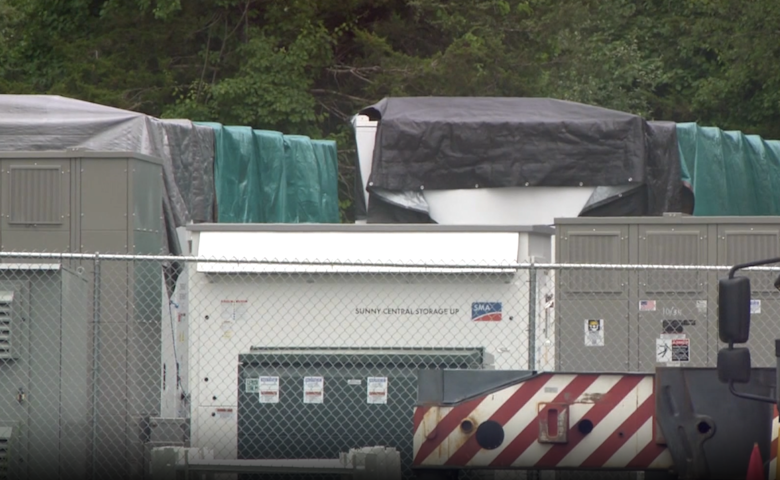 Battery storage facility catches fire in Warwick