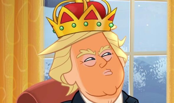 Stephen Colbert trolls 'king' Donald Trump as cartoon president feasts ...