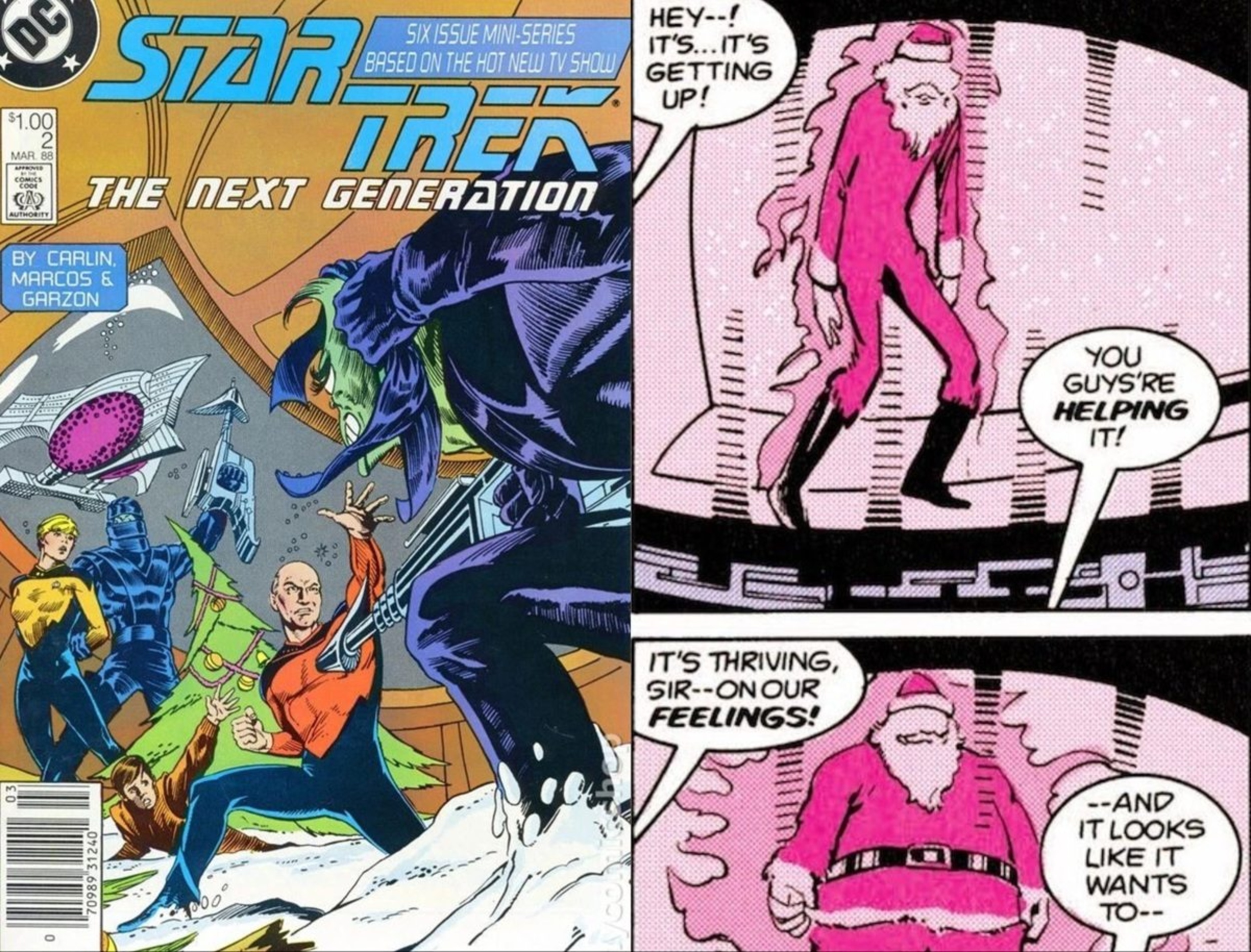 Wild 'Star Trek: TNG' '80s comic had Grinchy aliens, Space Santa