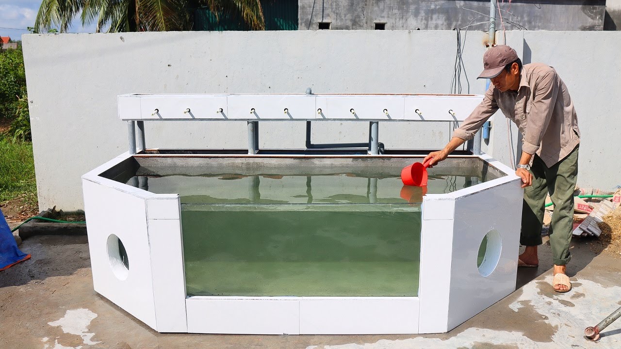 DIY unique fish tank: Brick, cement & ceramic edition