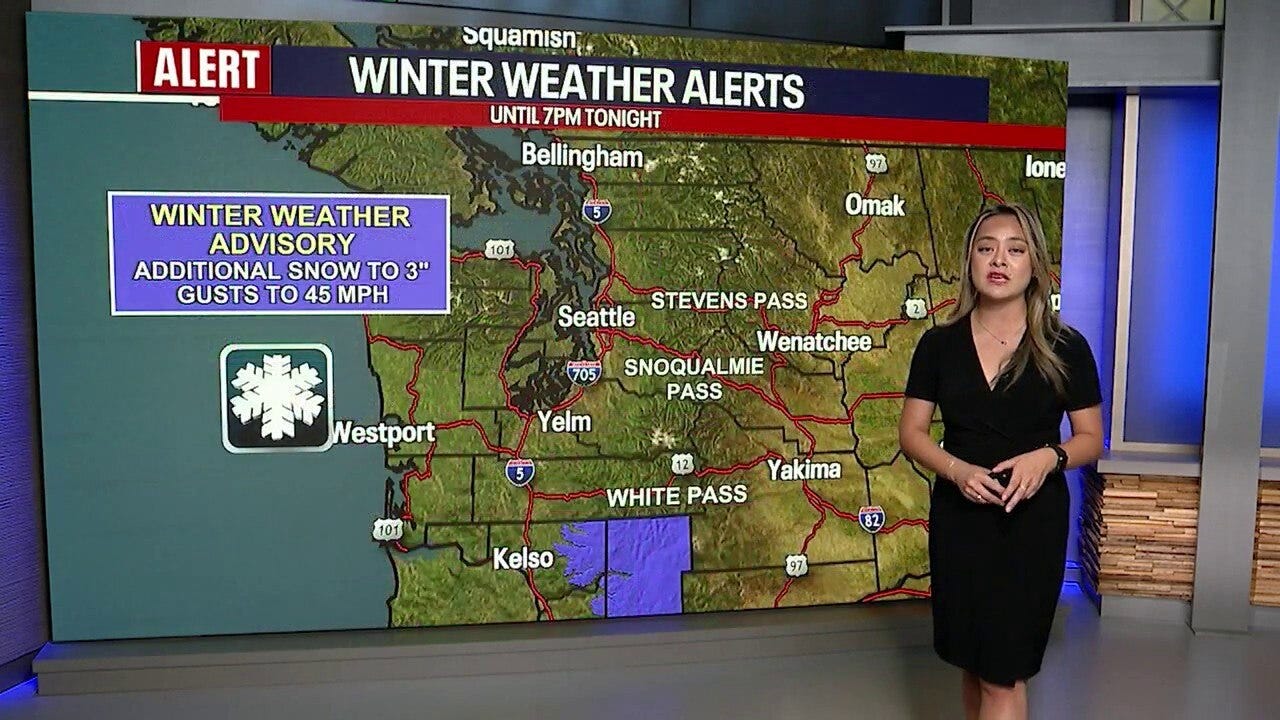 Seattle weather: Scattered showers and mountain snow