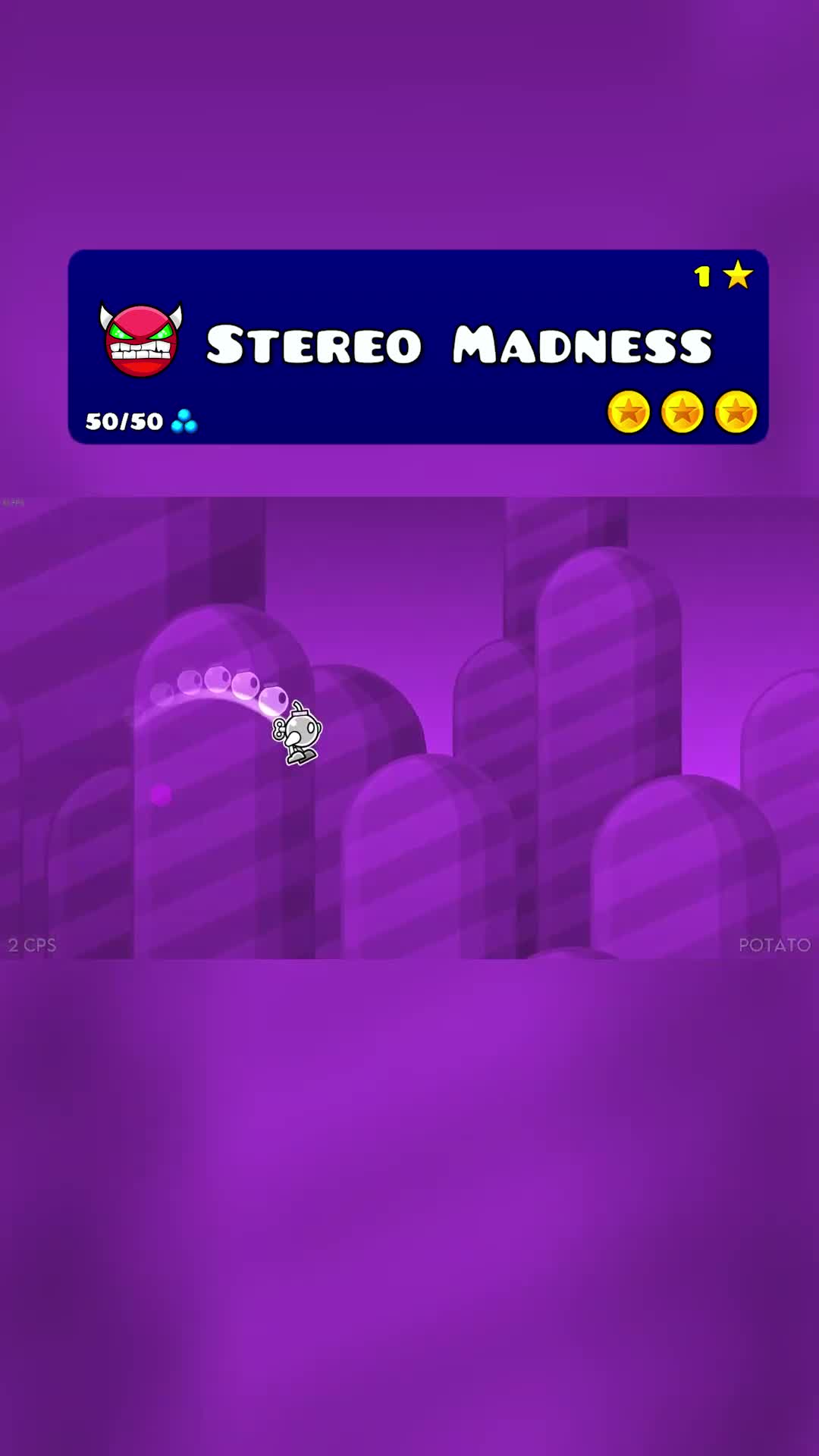 Geometrical dominator but everything is invisible #shorts #gd #impossible