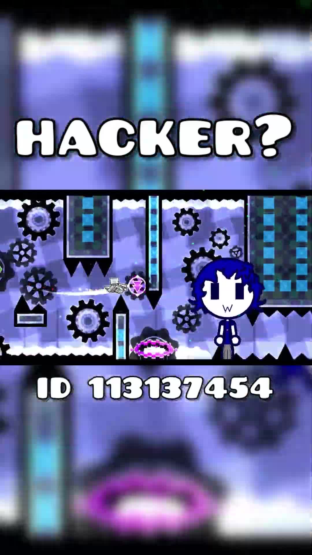 I hacked Ashley wave trials sequel #geometrydash #deluxe12 #shorts