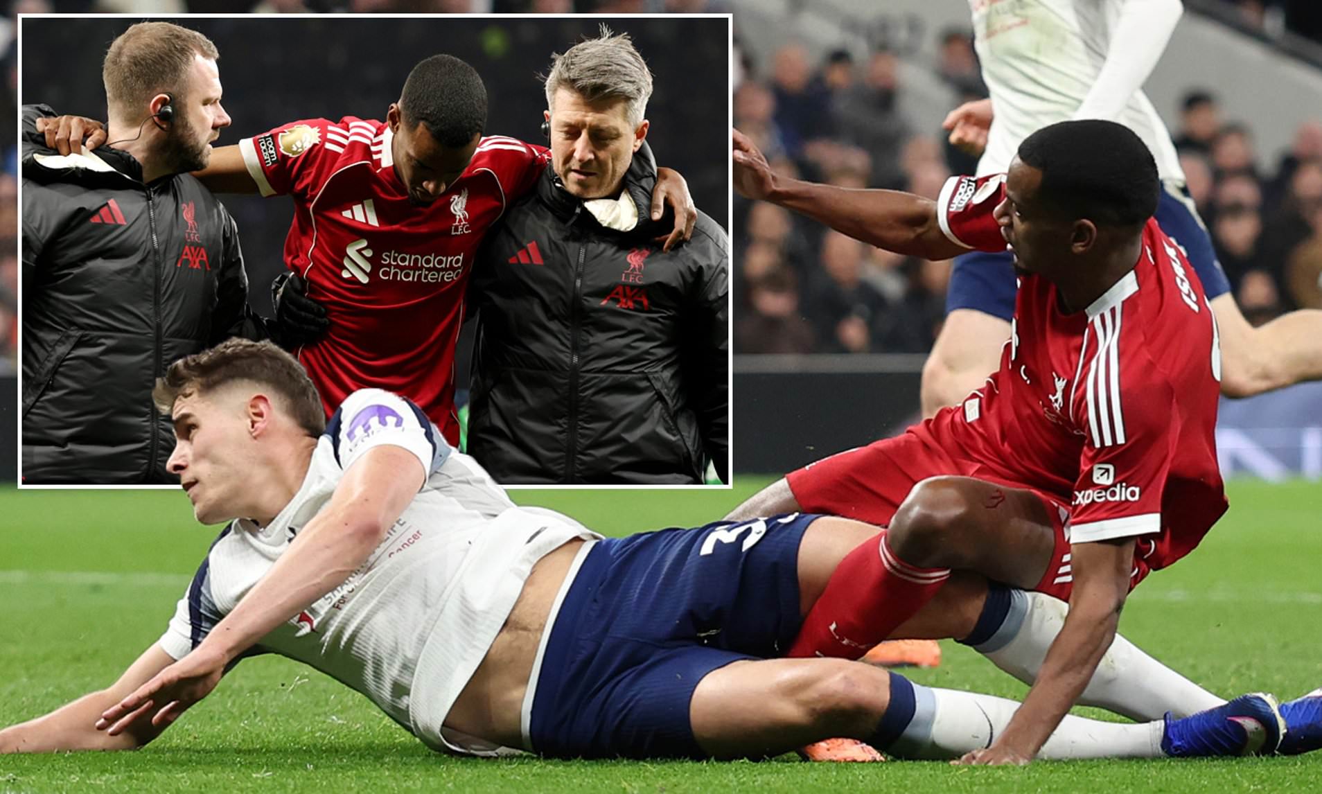 Alexander Isak forced off with nasty injury just moments after scoring ...