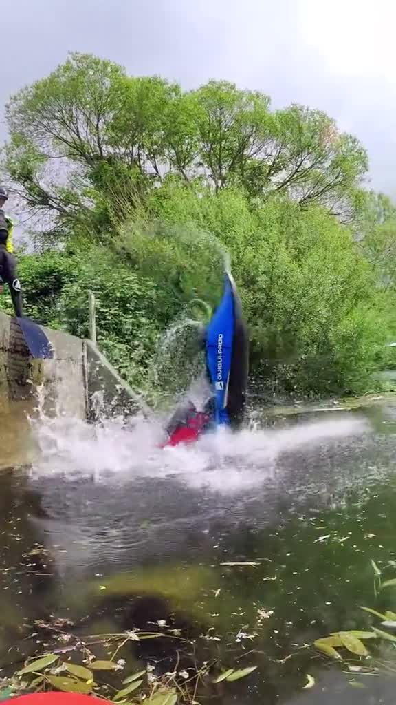Kayak drop challenge: Making a splash in style