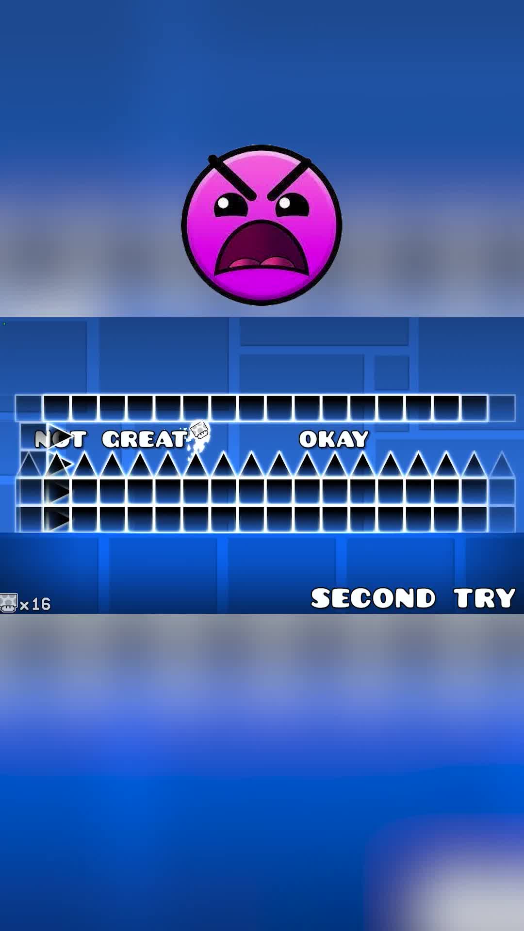 Attempting the GD impossible level in Geometry Dash! #shorts