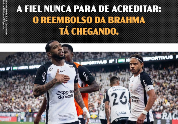 Parceria promete cashback em cerveja caso o Corinthians conquiste a ...