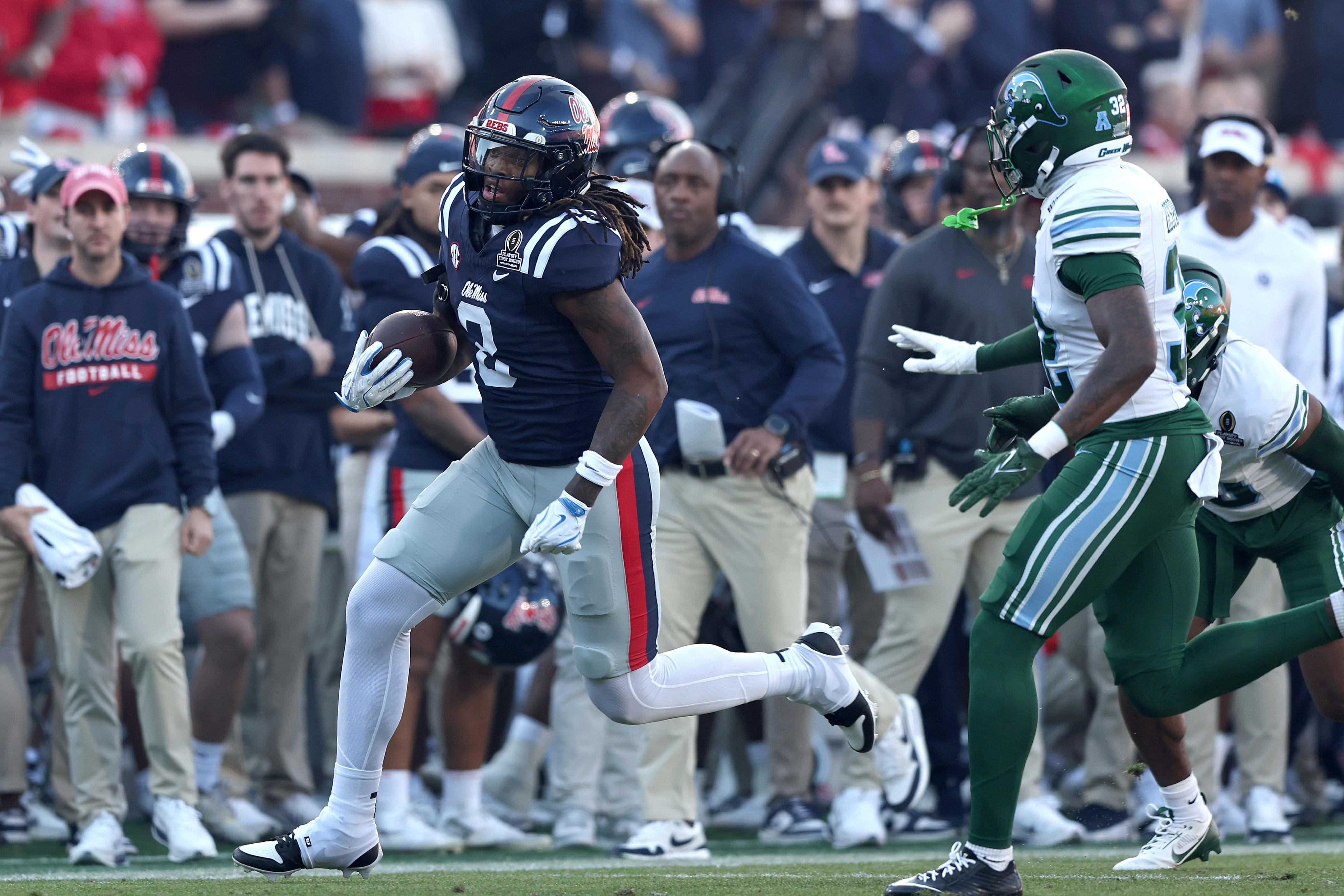 Ole Miss drubs Tulane to reach CFP quarters without Lane Kiffin ...