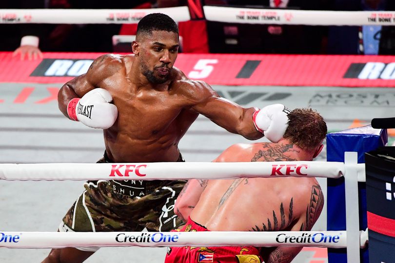 The unseen moment Anthony Joshua laughed in Jake Paul's face and ...