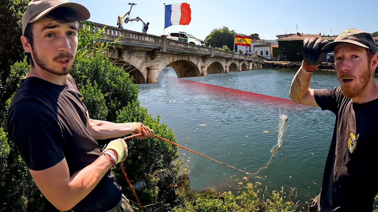 On pêche à l'aimant sur une ligne de frontière ! Une bonne idée ...
