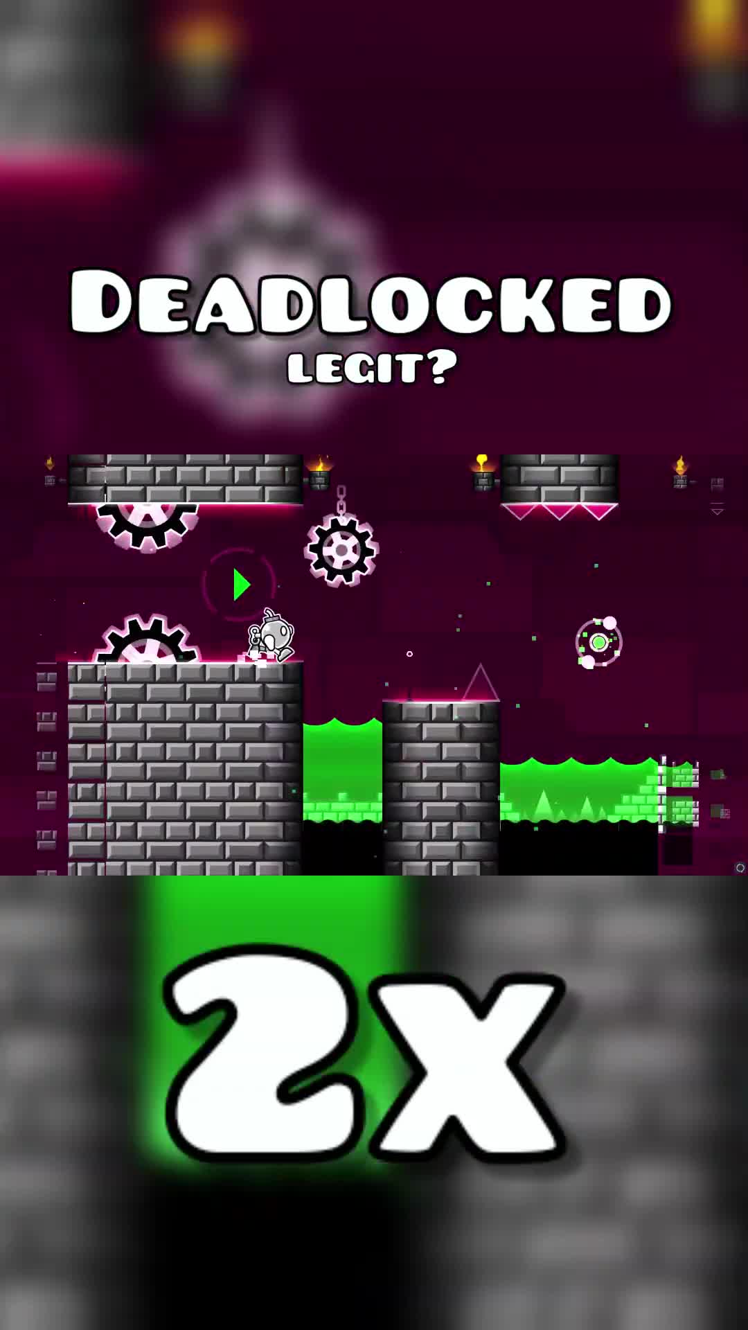 I beat DEADLOCKED at x2 speed? #shorts #geometry #dash #viral