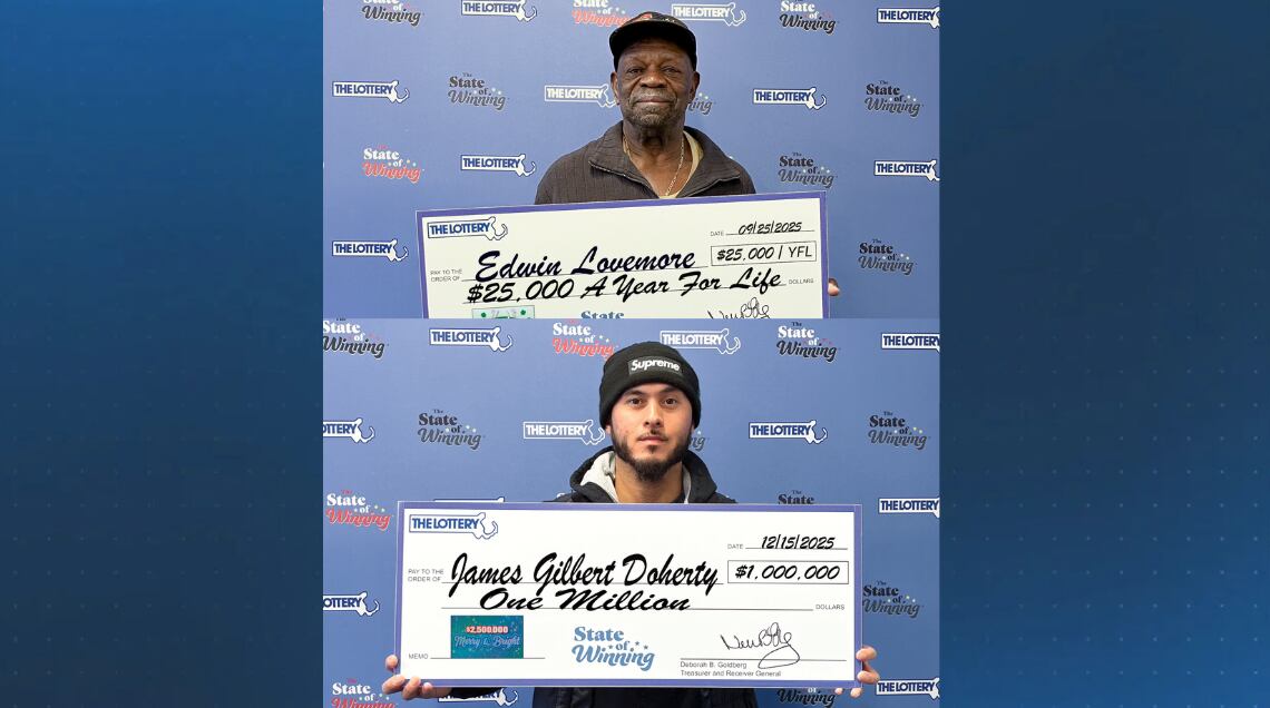 Massachusetts Lottery winners score big ahead of Christmas