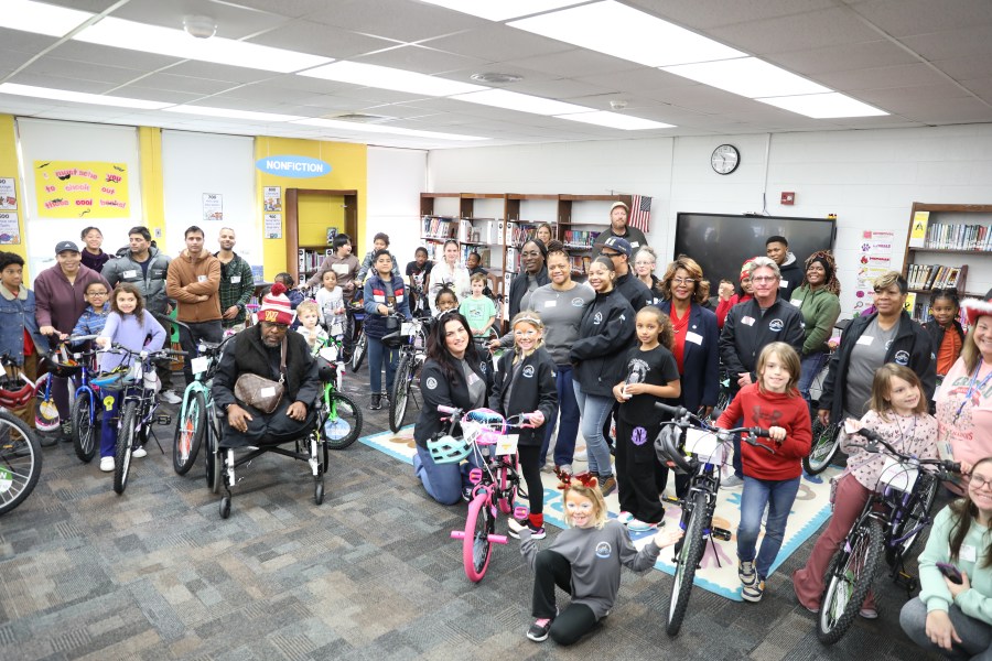 Community partners donate 105 bicycles to Virginia Beach students