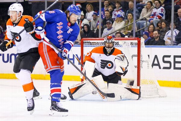 Rangers rally vs. Flyers, lose captain JT Miller to injury