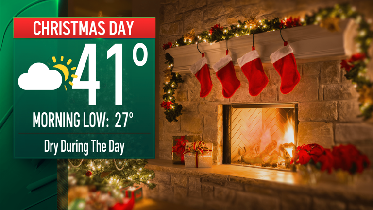 Can we expect snow Tuesday ahead of Christmas?