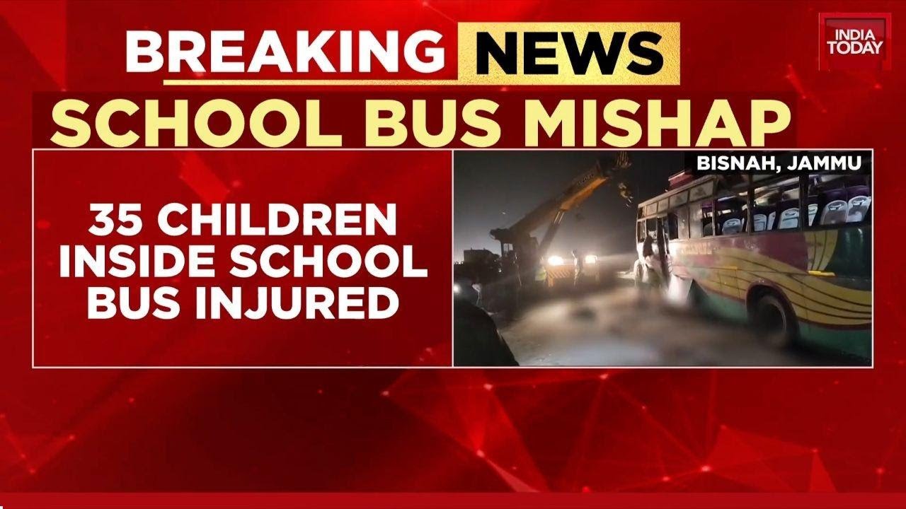 Jammu school bus overturns on Ring Road, 35 children injured; probe ordered
