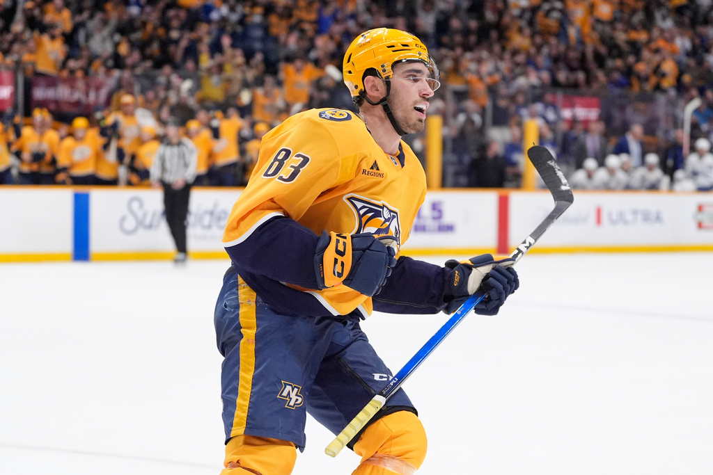 Luke Evangelista breaks 3rd-period tie in Predators' 5-3 victory over ...