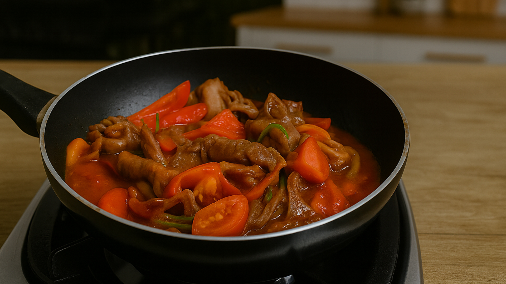 Beef and tomato stir fry for a comforting meal