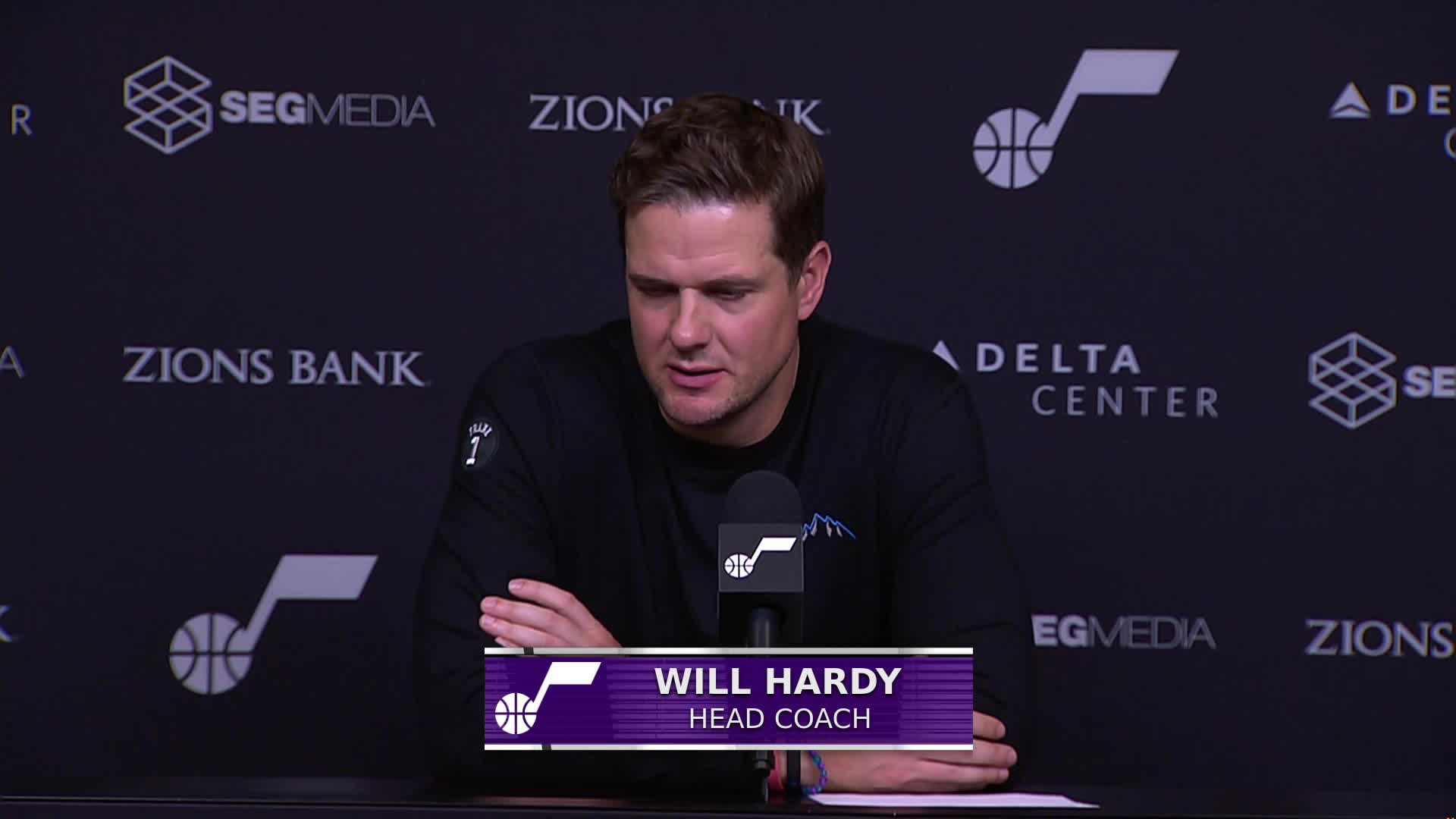 ORL 128, UTA 127: Jazz coach Will Hardy postgame media availability