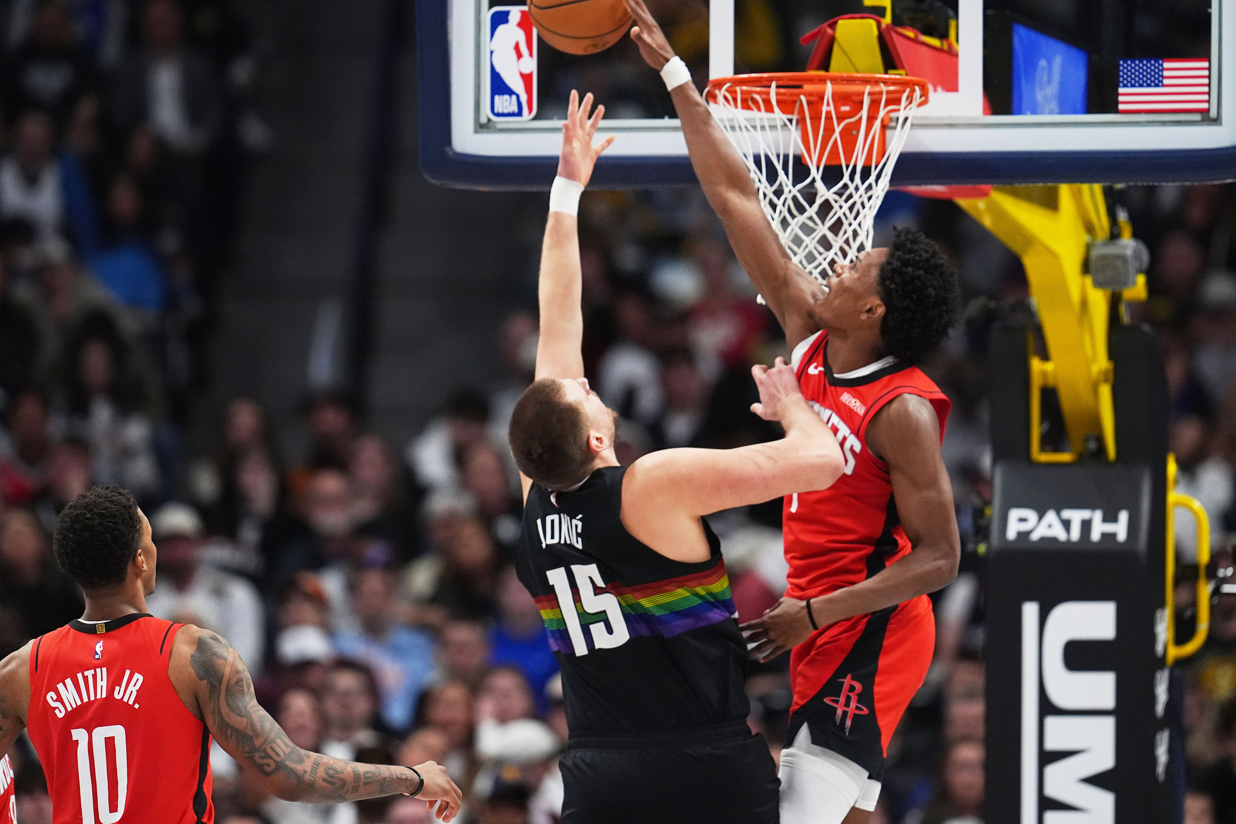 Durant scores 31, Sheppard has 28 as Rockets end Nuggets' 6-game win streak