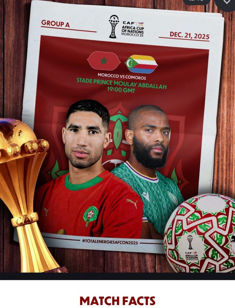 AFCON kicks off today: Morocco open 2025 campaign against Comoros