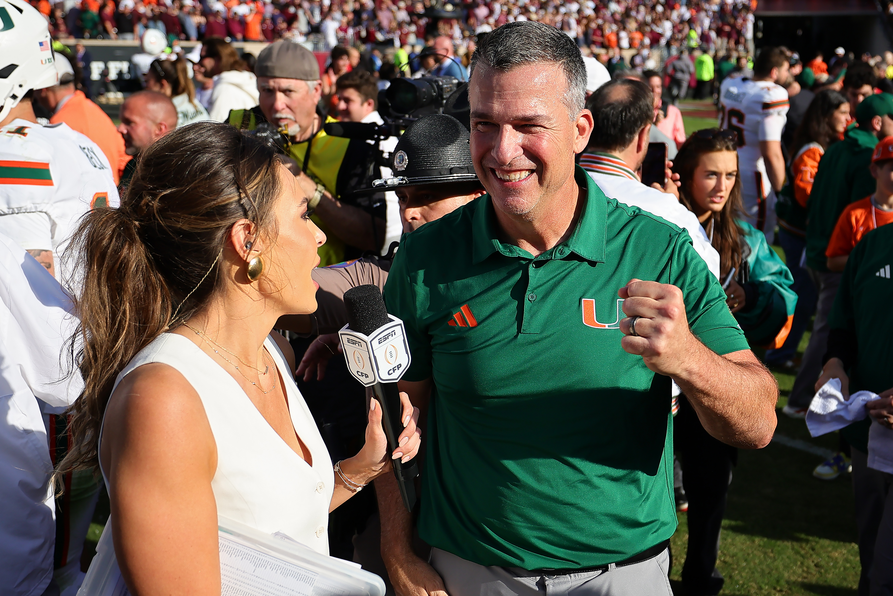 Mario Cristobal calls out Notre Dame CFP debate after Miami win