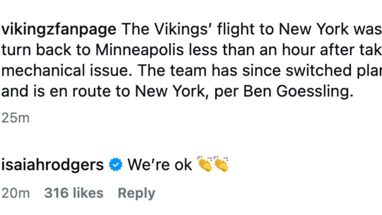 Vikings’ plane destined for Newark returns to Minneapolis due to ...